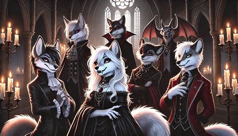Group Of Gothic Vampire Themed Furry Anthro Charac By Griphon46 On