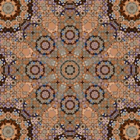 Premium Photo Seamless Square Pattern Texture Art Pattern Kaleidoscope