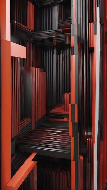 Premium Ai Image Black 3d Constructivism Background