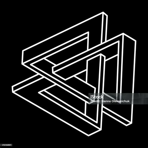 Impossible Optical Illusion Shape Optical Art Object Impossible Figure Unreal Geometry Stock