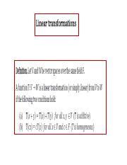 Comprehensive Guide On Linear Transformations Null Spaces And Course Hero