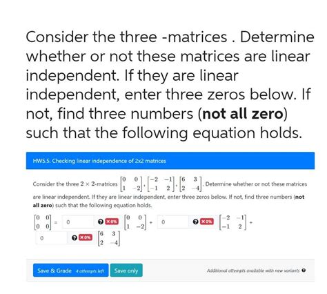 Solved Consider The Three Matrices Determine Whether Or