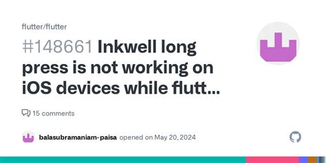 Inkwell Long Press Is Not Working On Ios Devices While Flutter Add As A Module · Issue 148661