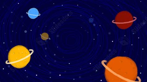 Blue Universe Space Sea Color Gradient Ring Starry Sky Powerpoint Background For Free Download