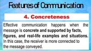 ORAL COMM FUNCTIONS AND FEATURES OF COMMUNICATION Pptx