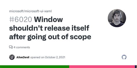 Window Shouldnt Release Itself After Going Out Of Scope · Issue 6020