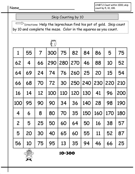 Counting By 10s Worksheet Pdf Free