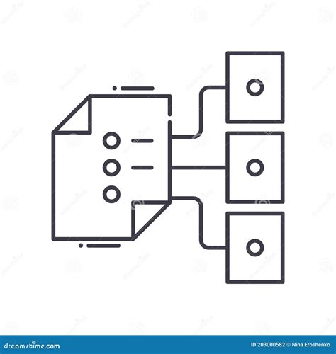 Outline Splitting Arrow Vector Icon Isolated Black Simple Line Element Illustration From Arrows