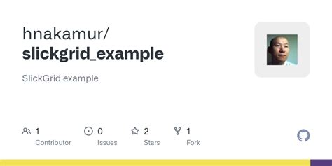 Github Hnakamurslickgridexample Slickgrid Example