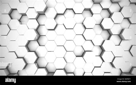 White And Silver Hexagon 3d Abstract Animation Seamless Loop Ready Made Gaming Background