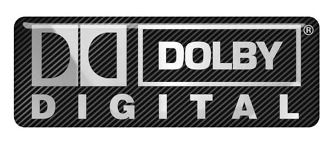 Dolby Digital 275x1 Chrome Effect Domed Case Badge Sticker Logo