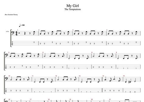 My Girl Tab Thetemptations