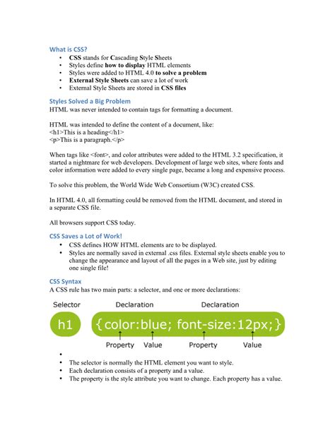 What Is Css Styles Solved A Big Problem Css Saves A Lot Of Work Docslib