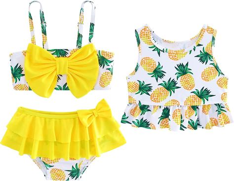 Ahegao 6m 3t Trajes De Baño Para Niñas Pequeñas 3 Piezas Bikini Yaxa Guatemala