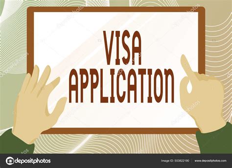 Conceptual Display Visa Application Business Showcase An Process Of Getting An Entry Permit To