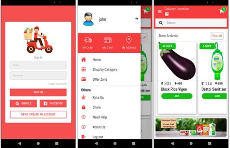 Ionic 5 Grocery Shopping User Delivery And Admin Apps