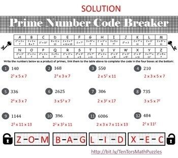 Prime Factorization Game By TenTors Education Teachers Pay Teachers