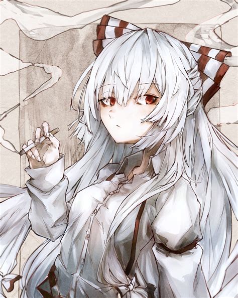 Sfondi Anime Girls Touhou Fujiwara No Mokou Capelli Lunghi