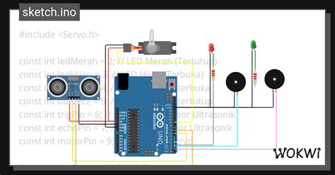 Palang Pintu Otomatis Wokwi Esp32 Stm32 Arduino Simulator
