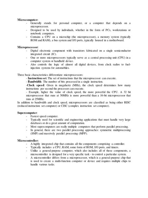 Microprocessor Notes Pdf Inputoutput Central Processing Unit