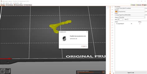 Organic Support Slicing Causes Bad Function Call Error · Issue 10372 · Prusa3dprusaslicer