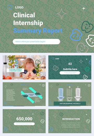 Internship Summary Report Pediatric Clinical Template Powerpoint Pptx Template Free Download