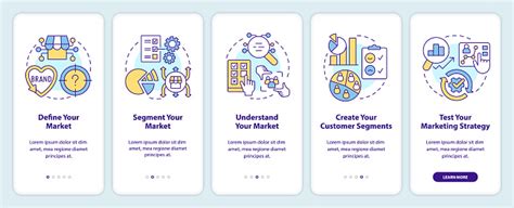 Get Started With Segmentation Onboarding Mobile App Screen Stock Illustration Download Image