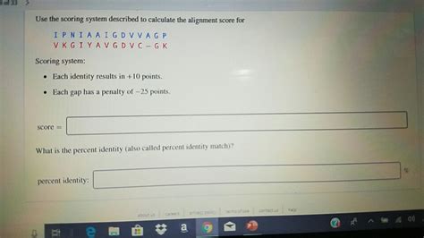 Solved Of Use The Scoring System Described To Chegg