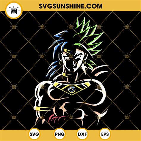 broly super sayan svg dragon ball super svg png dxf eps cricut