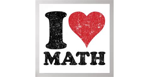 I Love Math Poster Print Zazzle