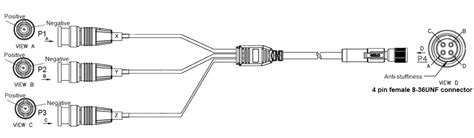 8 36 Unf To 3 X Bnc Pcb Triaxial Accelerometer Cable Shine Industry