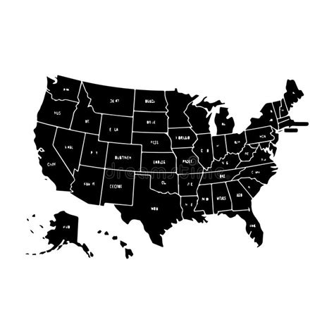 United States Map Labeled Black And White Us Map States Labeled Over