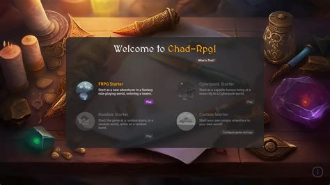 Github Solemensischad Rpg Chad Rpg An Ai Driven Interactive Role Playing Game Made With