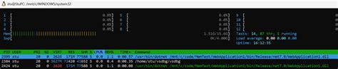 high netcore memory usage compared to windows from an vs template