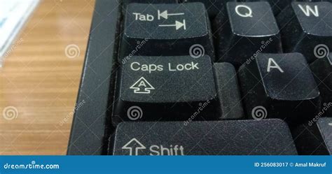 Caps Lock Button On Old Keyboard Stock Image Image Of Multimedia