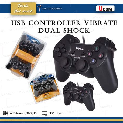 Pc Controller Joystick Vibrate Double Shock Pc Ugsb Single Controller [ready Stock][from