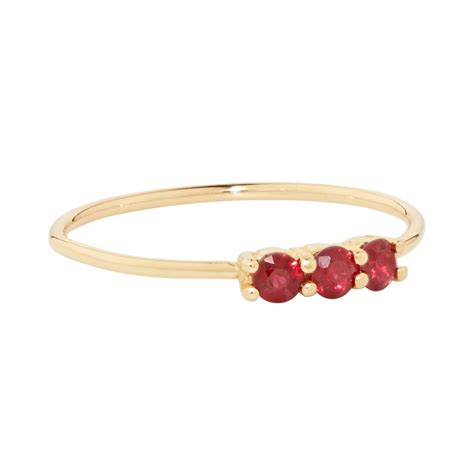 Still Life Red Ruby Ring In 14k Gold Catbird