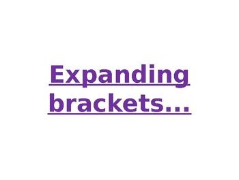 Multiplying Out Brackets By Barclayfox TPT