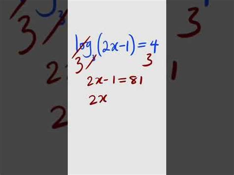 Simple Logarithmic Equation YouTube Simple Logarithmic Equation YouTube