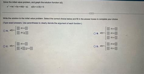 Solved Solve The Initial Value Problem And Graph The