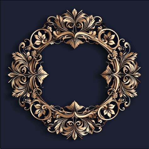 Diploma Motif Vignette Luxurious Scroll Victorian Swirl Tattoo Islamic Corner Ornamental