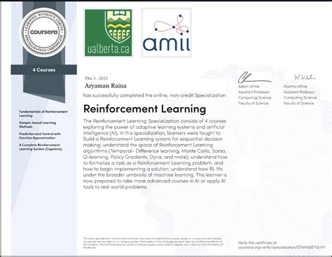 GitHub Araina Reinforcement Learning Capstone Project