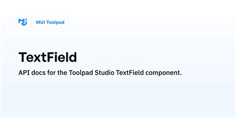 Textfield Mui Toolpad