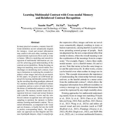 Learning Multimodal Contrast With Cross Modal Memory And Reinforced Contrast Recognition Acl