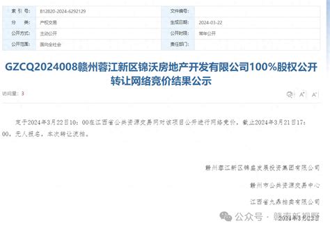 流拍！蓉江新区1宗住宅用地！无人报名！管理赣州房地产