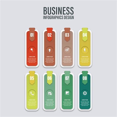 Premium Vector Dynamic Set Of Horizontal Infographic Step Elements