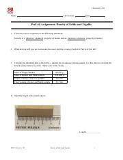 Density Of Solids And Liquids Calculating Density And Safety Course Hero