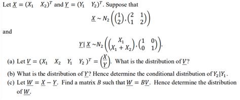 Let X X1 X2 And Y Yi Y2 Suppose That And