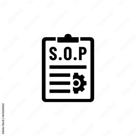 SOP Icon Vector Or SOP Symbol Vector Isolated In Flat Style Best SOP