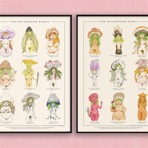 Mushroom Identification Print Etsy